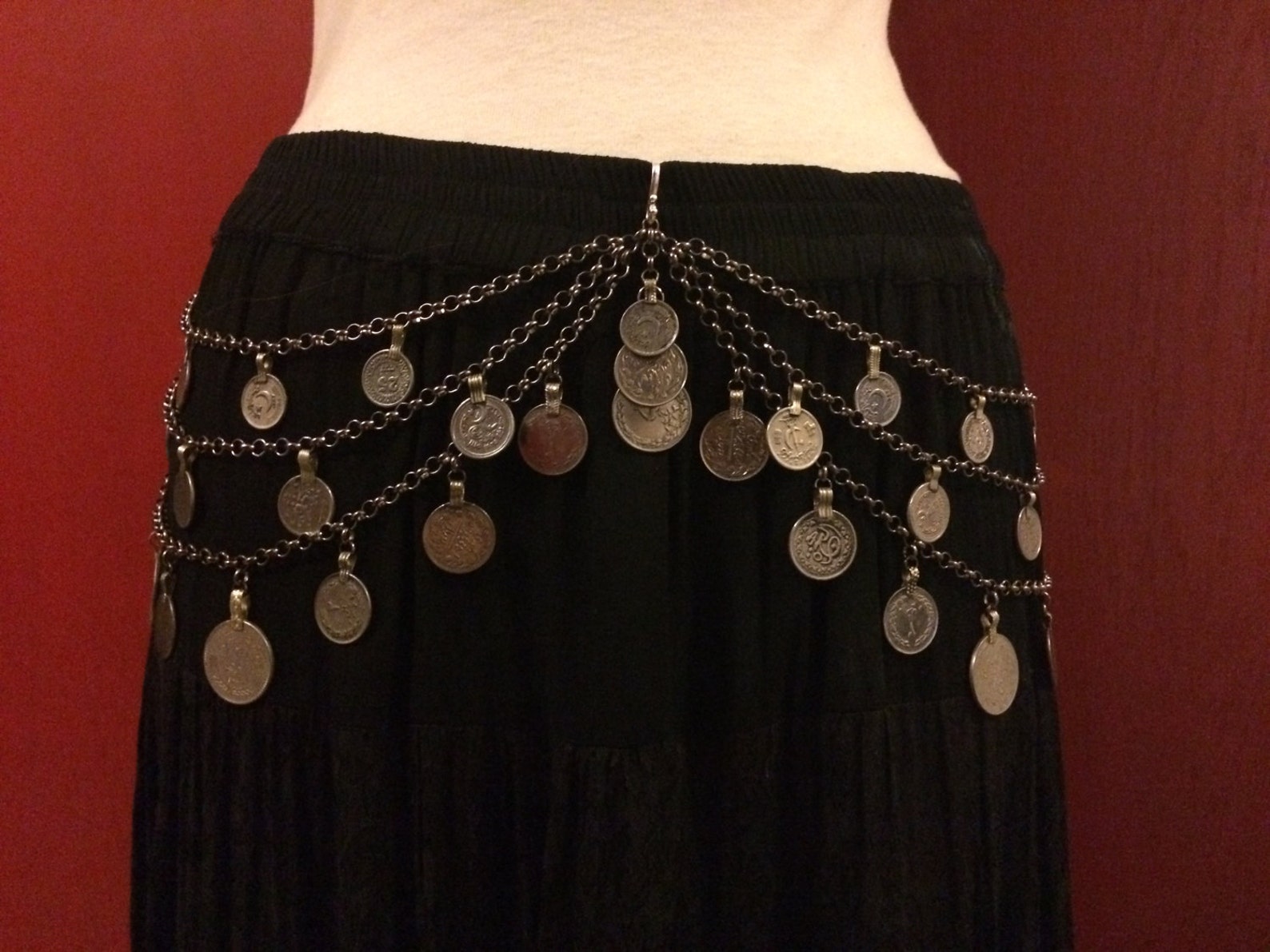 Triple Spiral Kuchi Coin Drape - Etsy