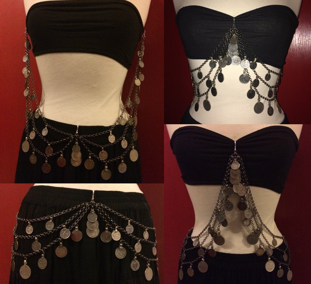 Triple Spiral Kuchi Coin Drape - Etsy