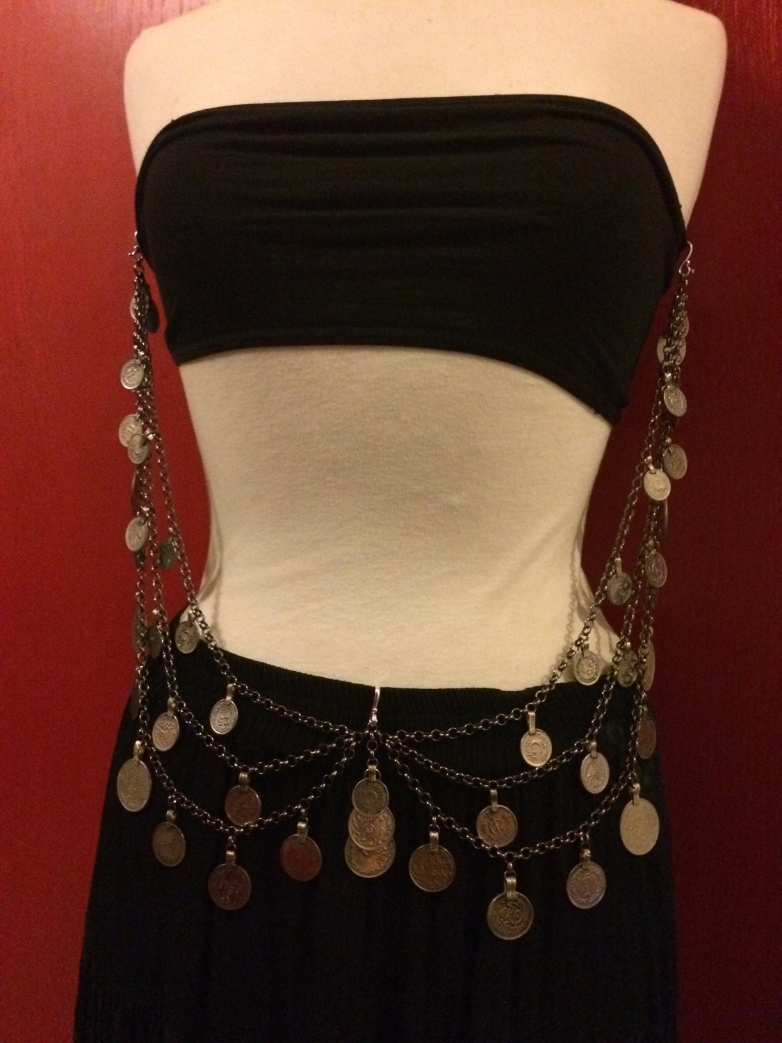 Triple Spiral Kuchi Coin Drape - Etsy