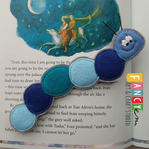 Caterpillar Bookmark, Felt Bookmark, Kids Bookmark, Young Reader ...