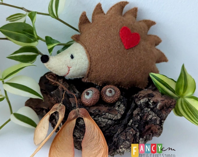 Hedgehog Christmas Ornament. Hedgehog Woodland Animal Shell Ornament ...