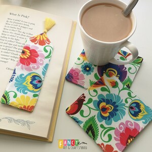 Polish Folk Coasters, Lowicz Pattern, Polish Gift, Housewarming Gift - Etsy