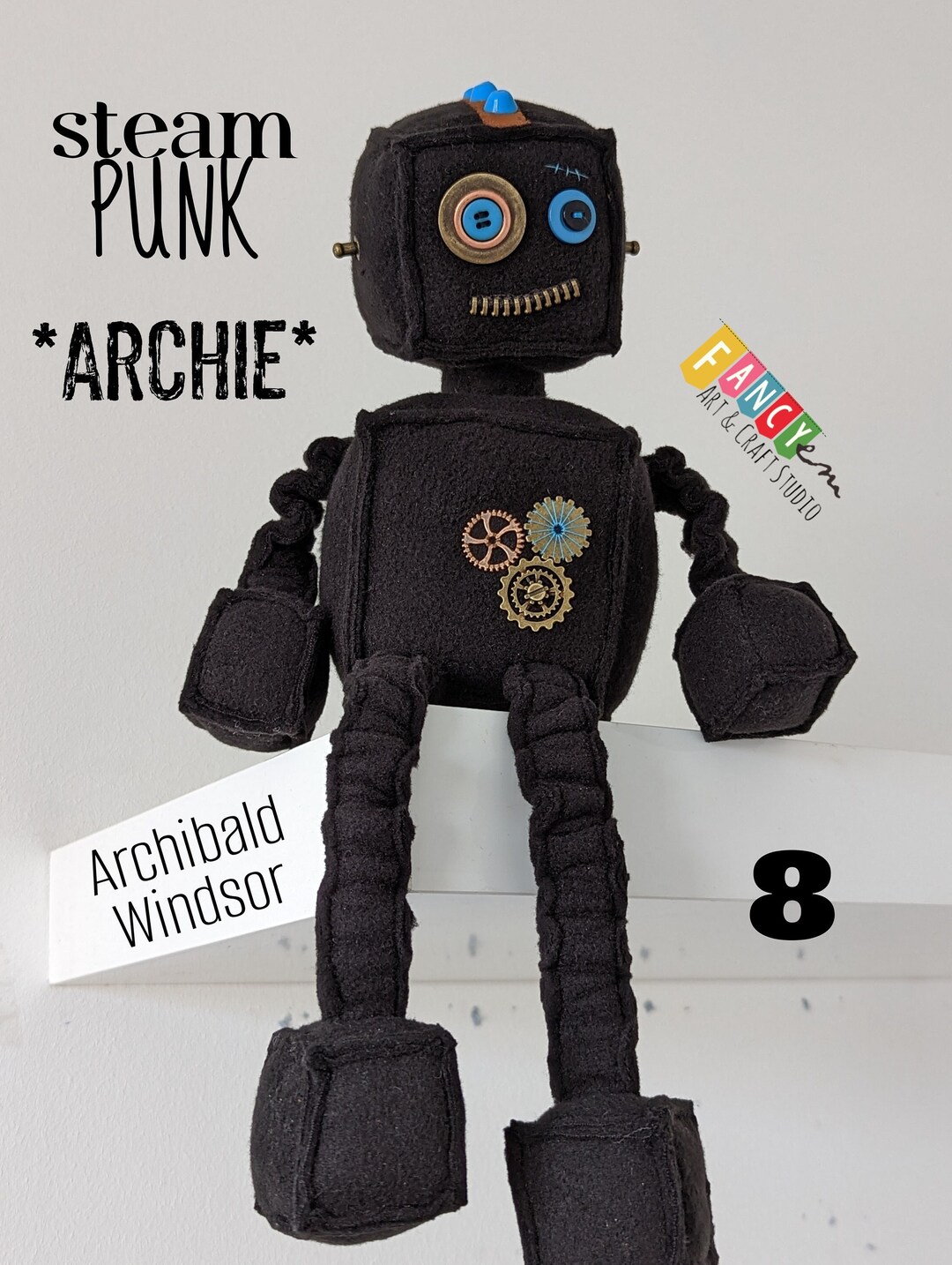 Robot, Custom Made Plush Robot, Nerd Gift, Room Decor, Punky, Robotics ...