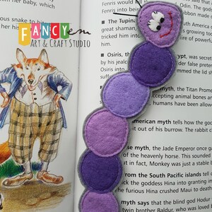 Caterpillar Bookmark, Felt Bookmark, Kids Bookmark, Young Reader ...
