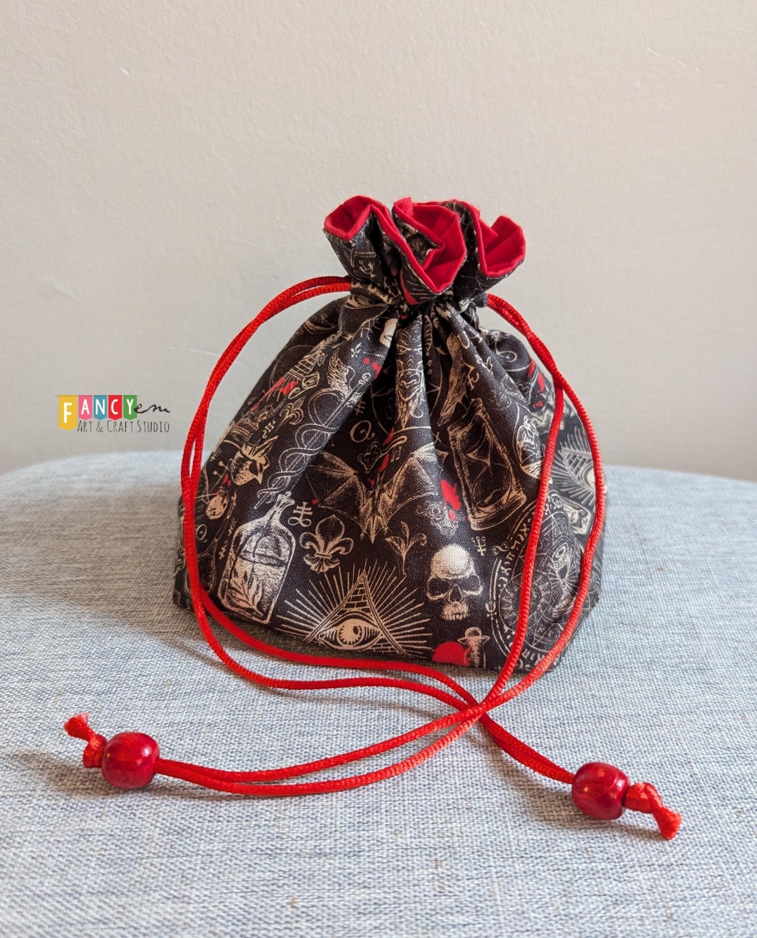 Mystical Symbols Pouch, Occult Bag, Arcane Symbols, Dark Aesthetic ...
