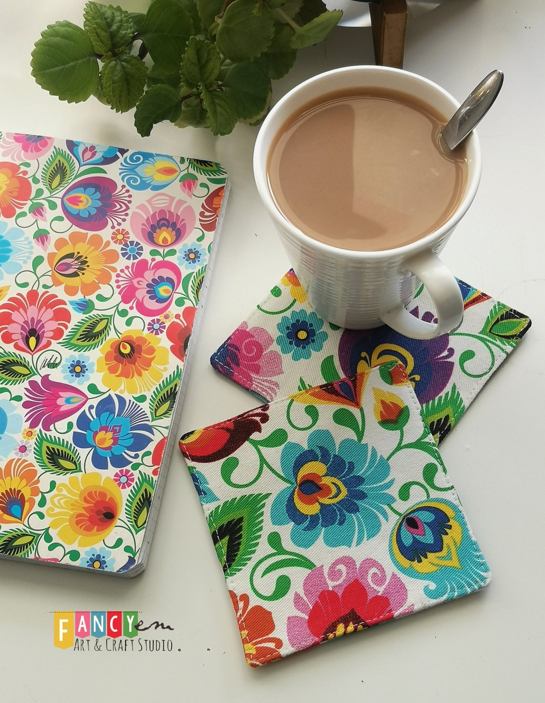 Polish Folk Coasters, Lowicz Pattern, Polish Gift, Housewarming Gift - Etsy