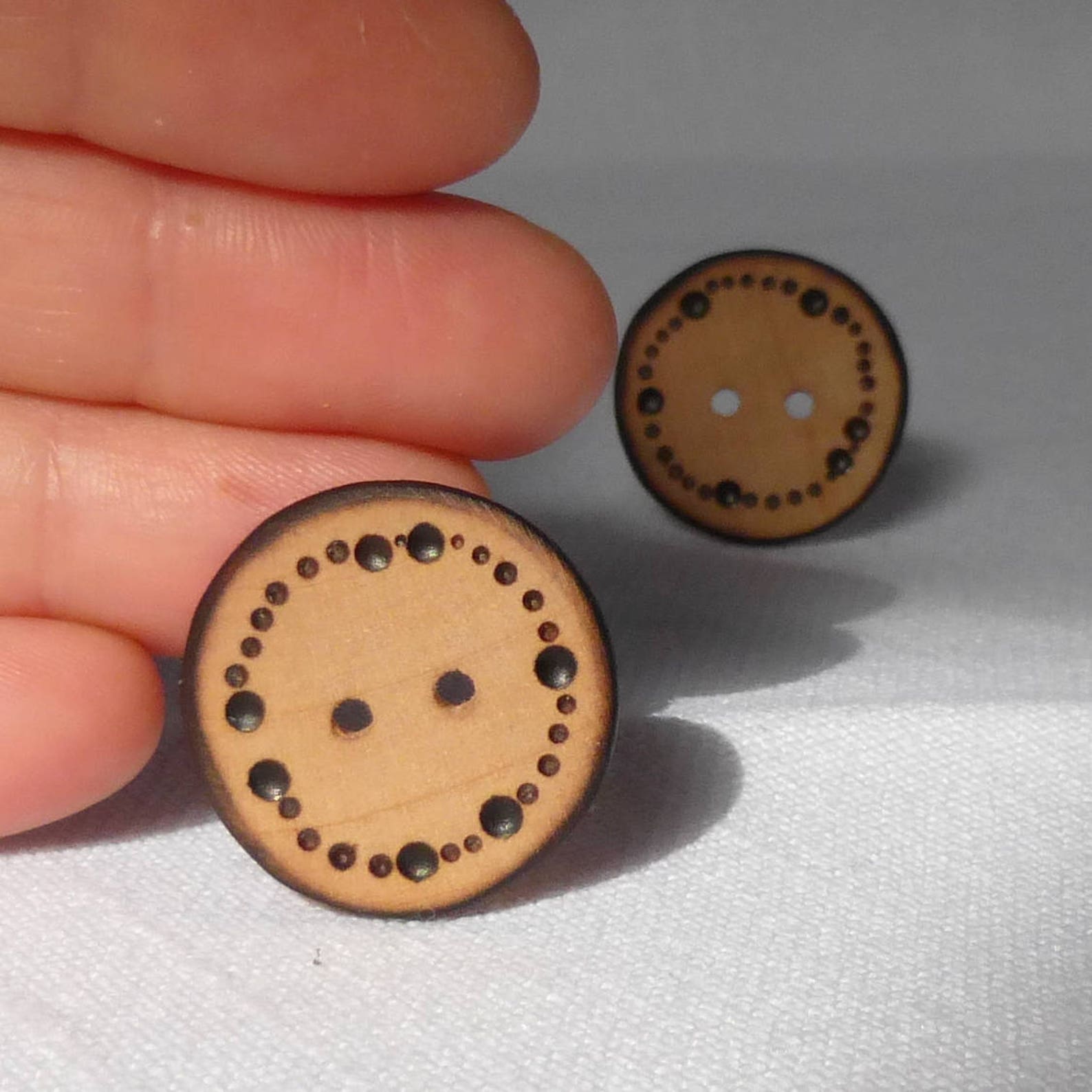 1 Inch Wood Buttons Simple Wood Button Rustic Wooden Button - Etsy