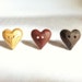 2 Hand Carved Buttons, Wooden Heart Buttons, Black Walnut Wood Button ...
