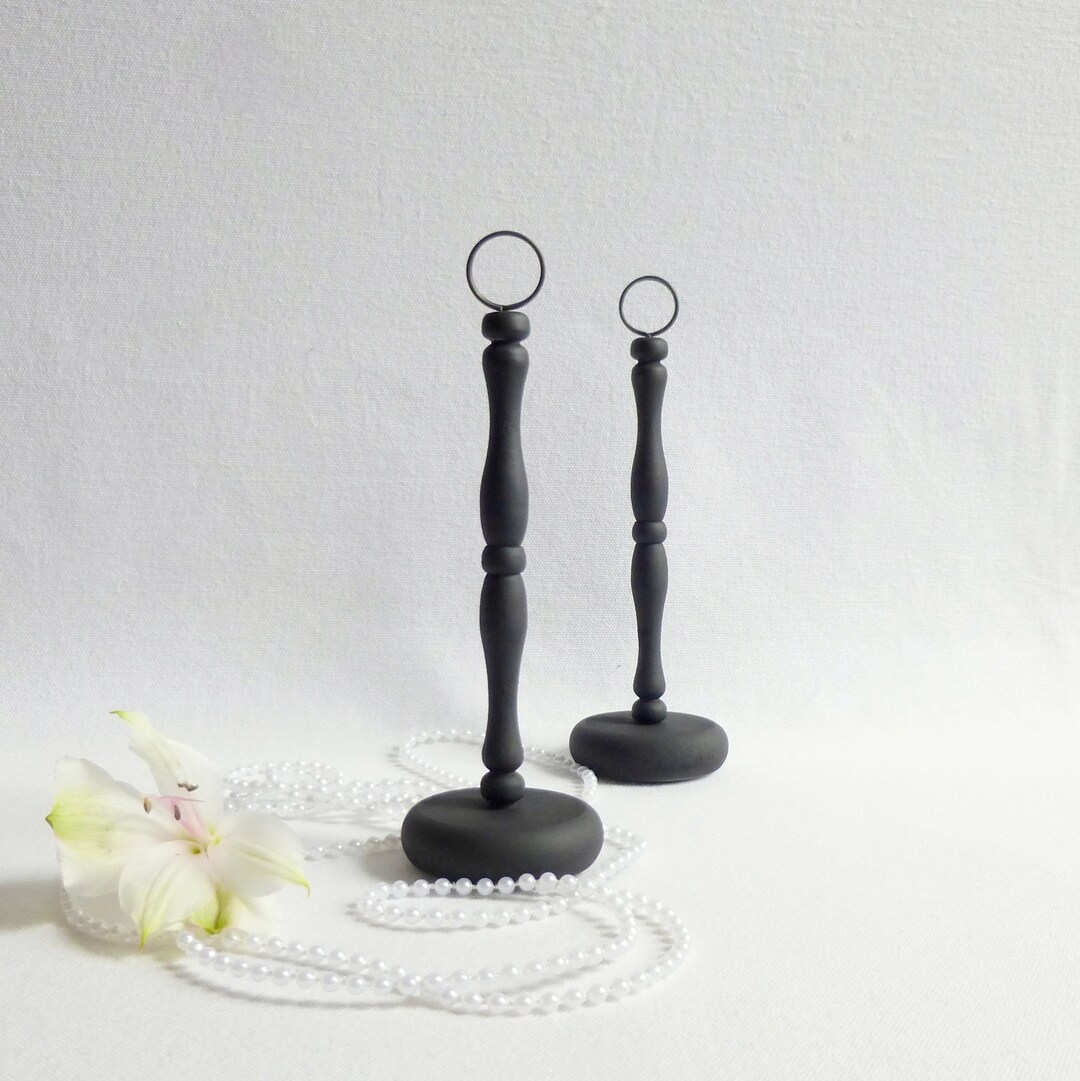 Elegant, Matte Black Wedding Table Number Holders, Sign Holders for ...