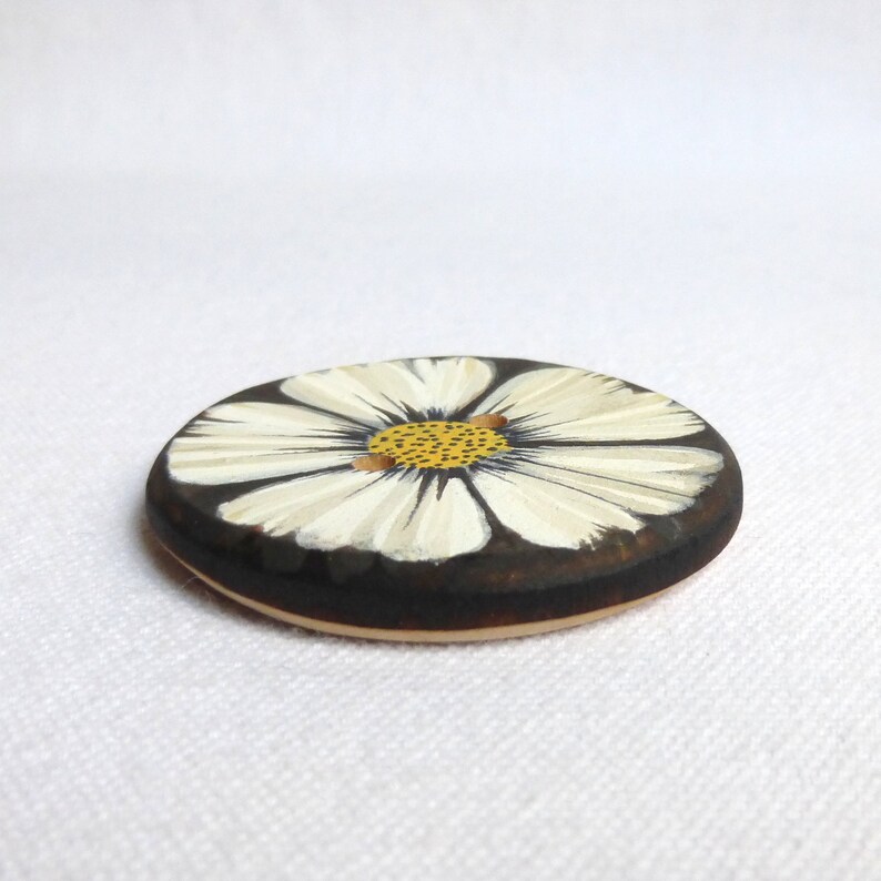 Huge Daisy Flower Sewing Button Large Flower Button White - Etsy