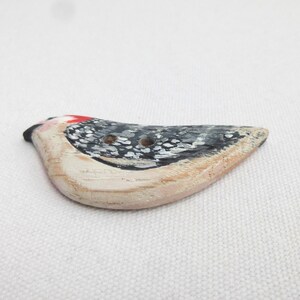 Red Bellied Woodpecker Button, Extra Large Buttons, Wooden Sewing ...