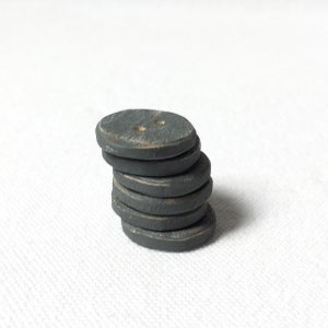 Small Grey Buttons, Grey Wood Buttons- Distressed Grey Wooden Buttons ...