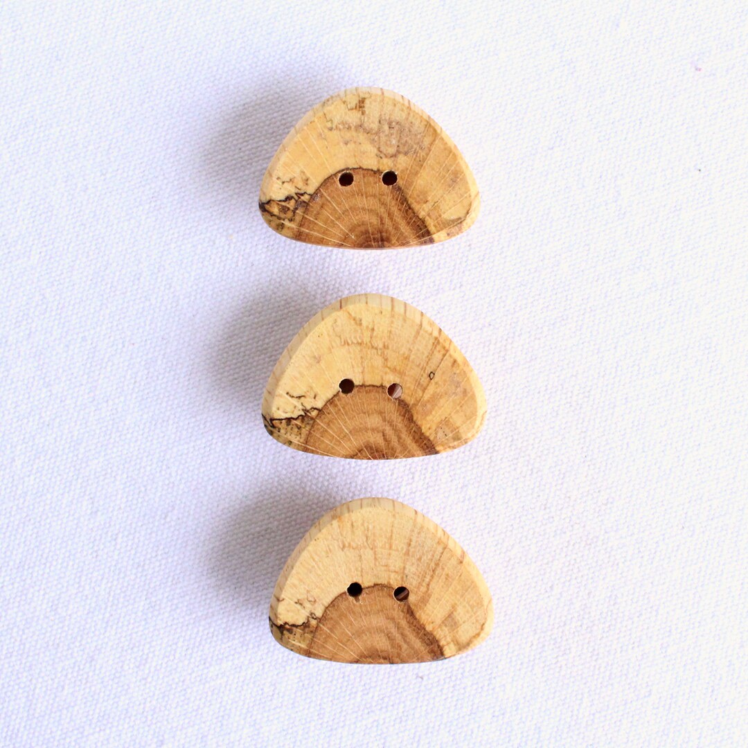 3 Hardwood Buttons, Wood Grain Buttons, Wooden Buttons, Large Wood ...