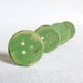 Bright Green Button, Handmade Green Wooden Button, Wood Green Buttons ...