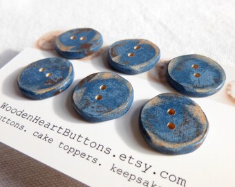 Small Blue Buttons | Etsy