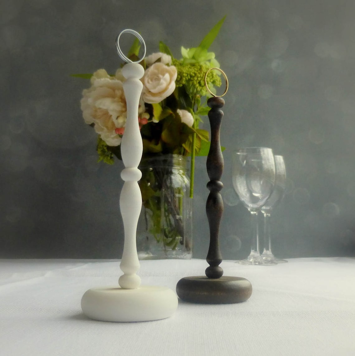 Dark Wood Table Number Holder/ Wedding Table Number Stand DIY | Etsy