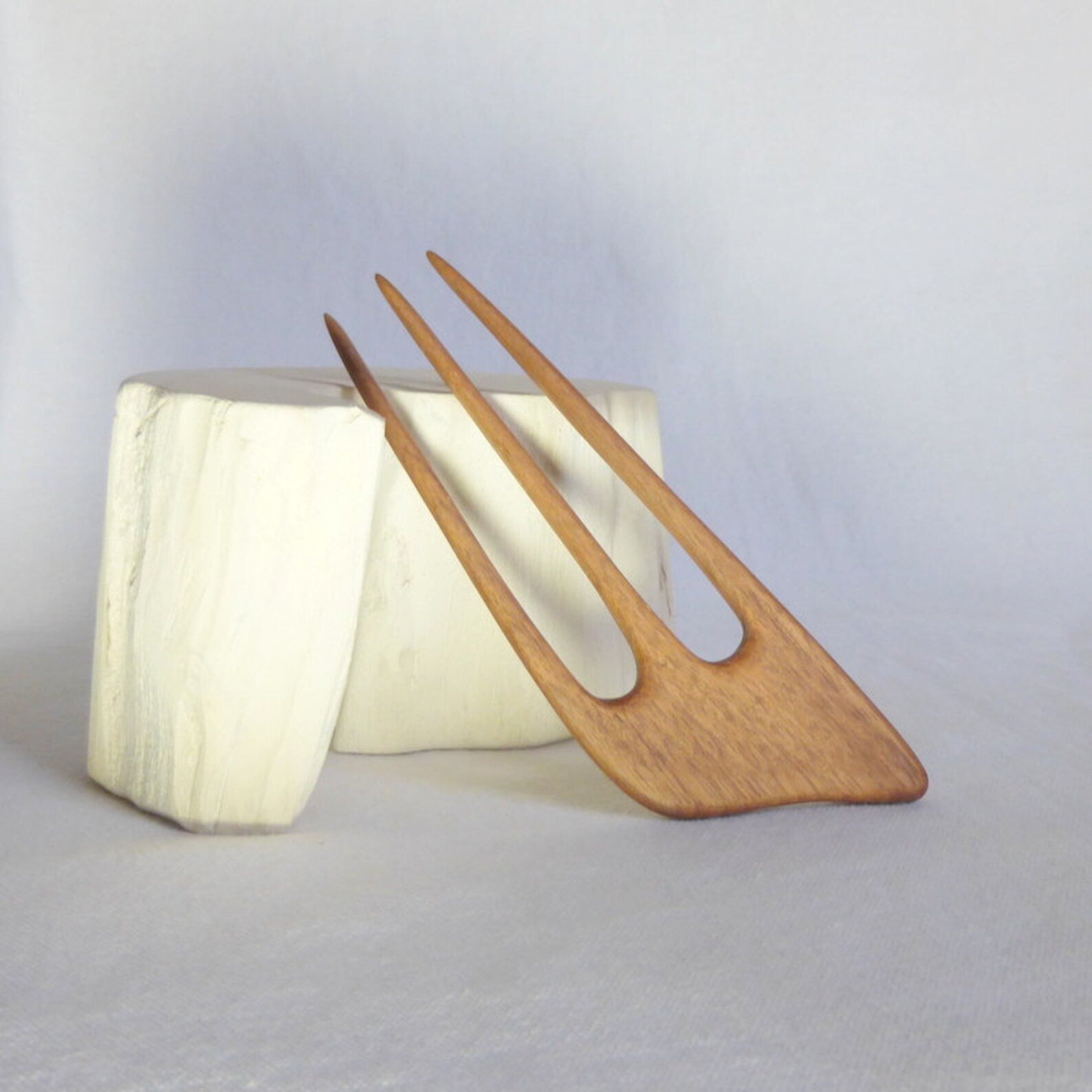 Satiny Smooth Wooden Hair Fork/ Hairfork Hand Carved From - Etsy