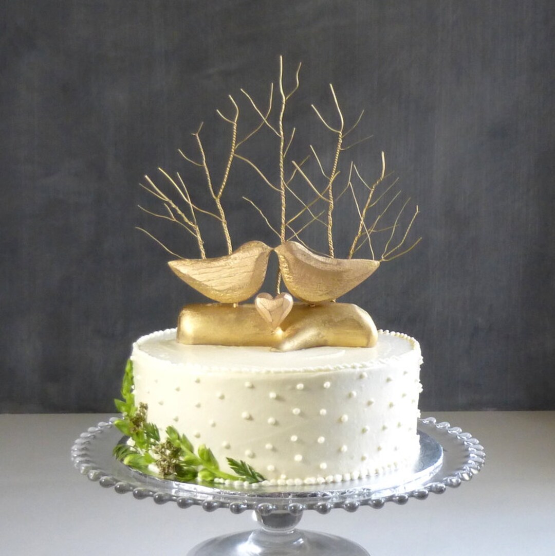Gold Wedding Topper Gold Cake Topper Tree Wedding Topper - Etsy