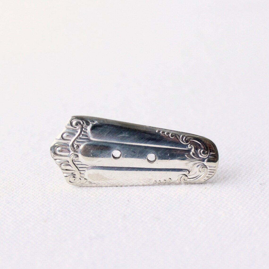 Gorgeous Large Silver Button, Sterling Silver Plated Button, Made From ...