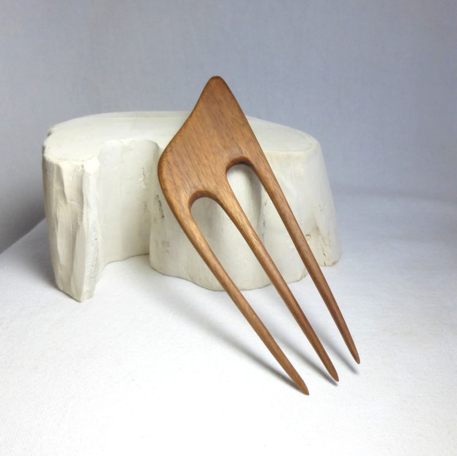 Satiny Smooth Wooden Hair Fork/ Hairfork Hand Carved From - Etsy