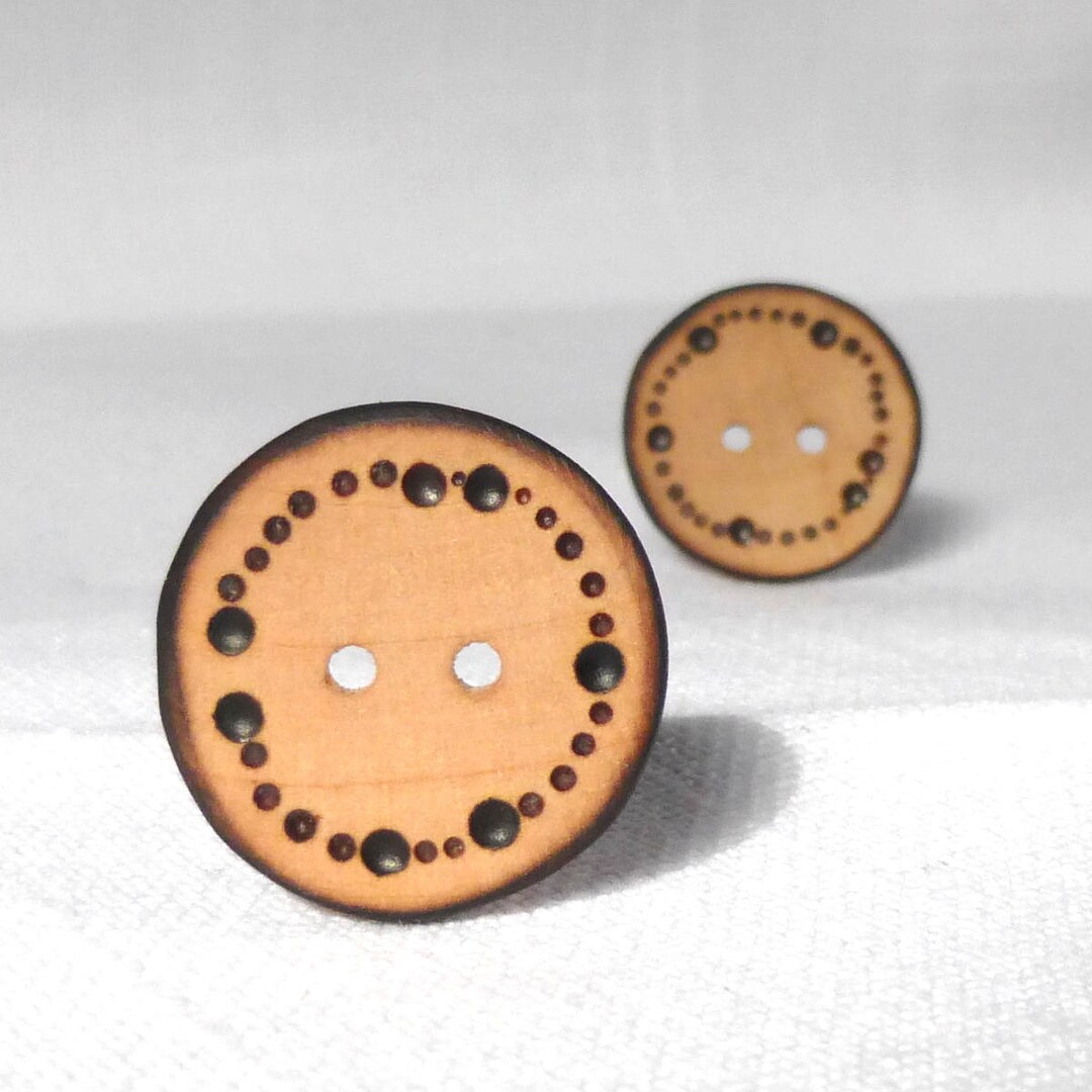 1 Inch Wood Buttons, Simple Wood Button, Rustic Wooden Button, Wood ...
