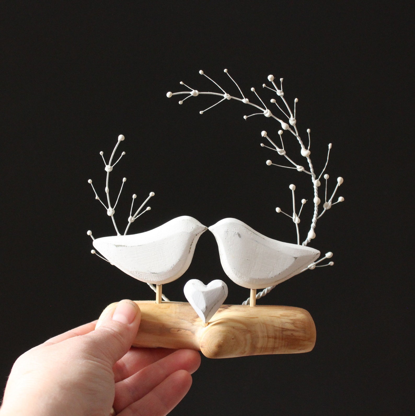 Elegant White Wedding Topper AND Wedding Keepsake Tree Branch - Etsy