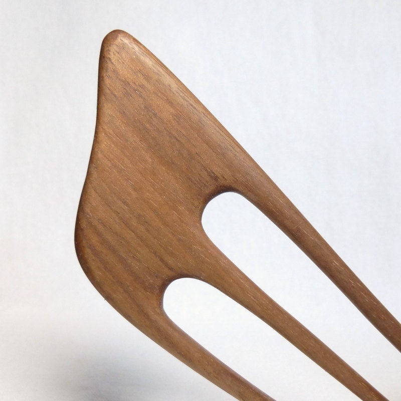 Satiny Smooth Wooden Hair Fork/ Hairfork Hand Carved From - Etsy