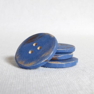 Light Blue Button/ Periwinkle, Handmade Wood Button, Wooden Blue ...