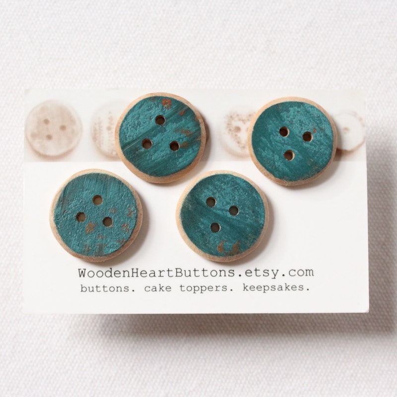 Teal Buttons - Etsy