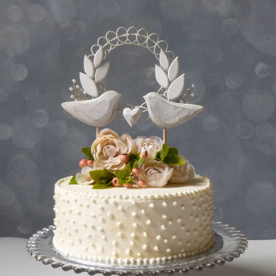 Rhinestone Cake Topper Bird