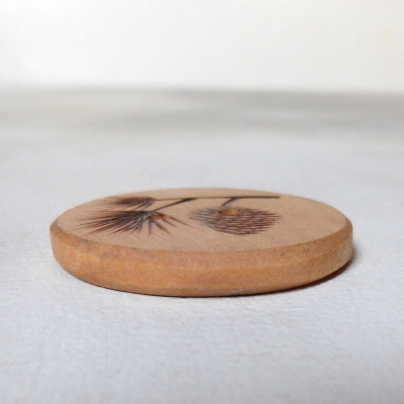 Large Pine Cone Button Winter Button Rustic Wooden Button - Etsy