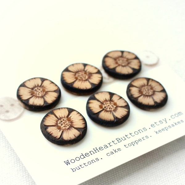 Natural Wood Buttons - Etsy