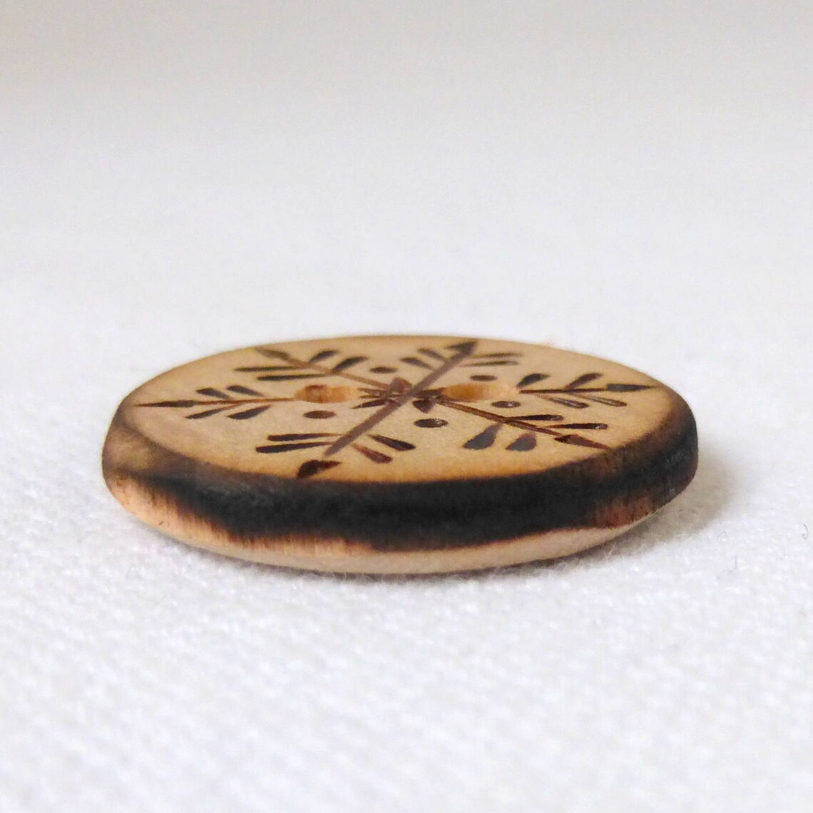 Wood Buttons Snowflake Buttons 1 Inch Wooden Buttons - Etsy