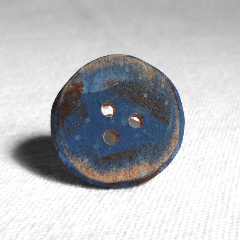 Rustic Wood Buttons Distressed/ Rustic Blue Buttons Medium - Etsy