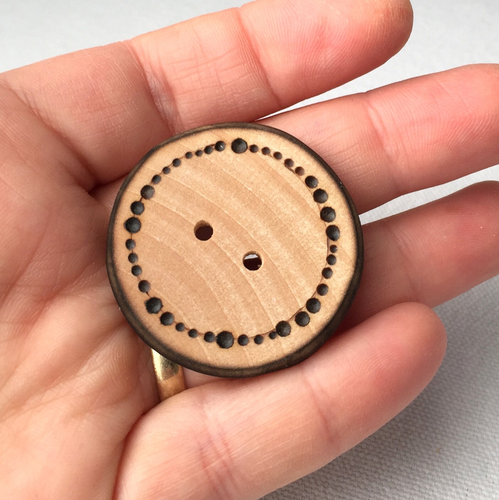 Simple Wooden Button Extra Large Button Big Wood Button | Etsy