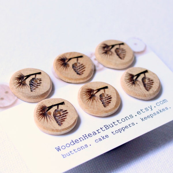 Natural Wood Buttons - Etsy
