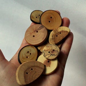 9 Small Wood Buttons, Spalted Oak Buttons, 1 1.5 or 25mm-38mm Wood ...