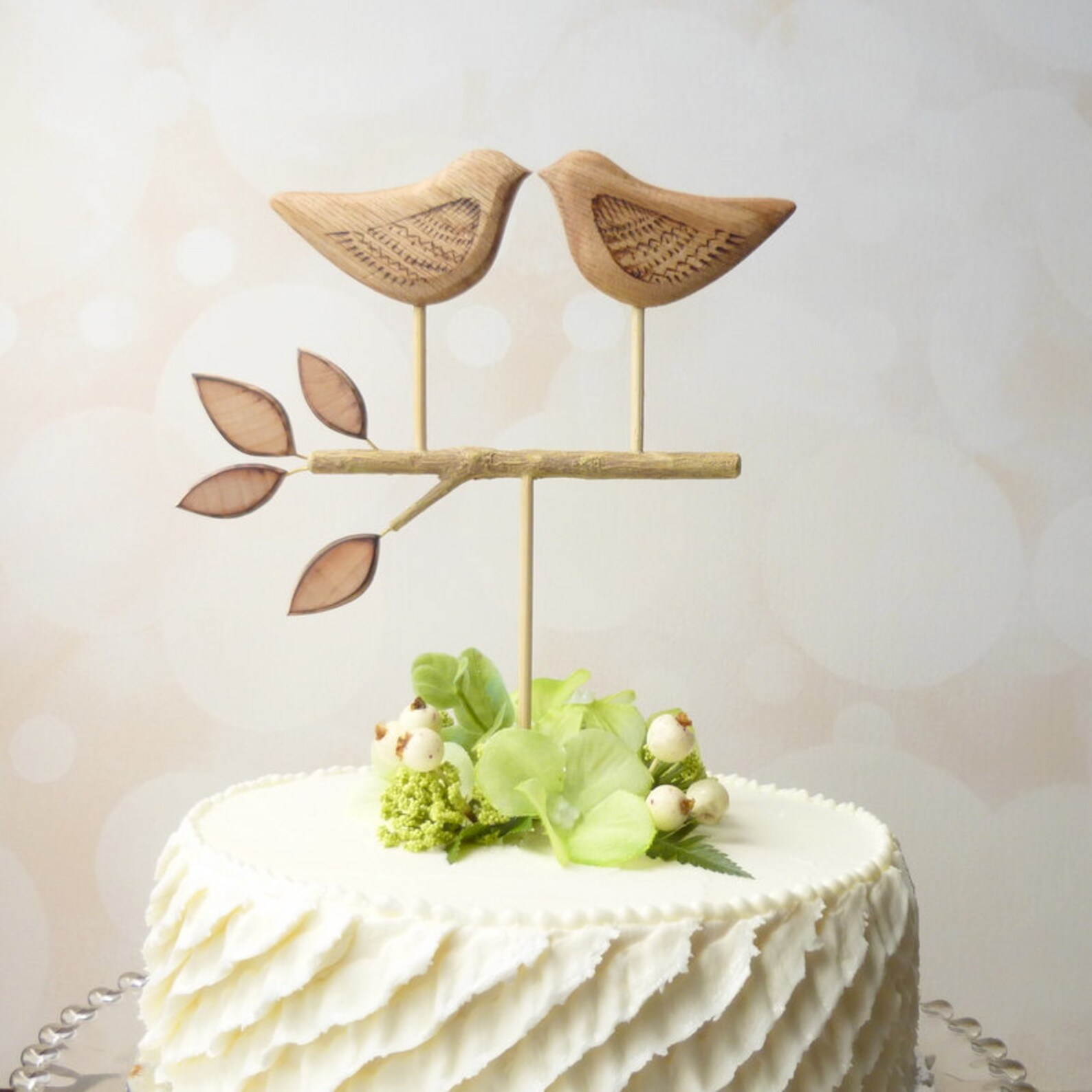 Carved Love Birds, Rustic Cake Topper, Bird Cake Topper/ Love Birds ...