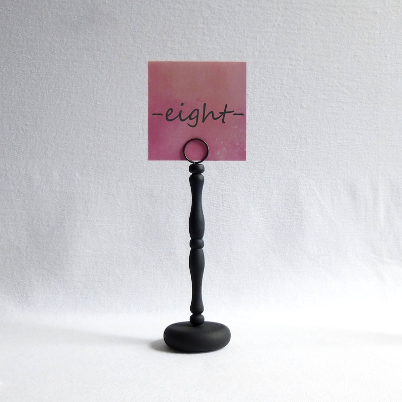 Elegant Matte Black Wedding Table Number Holders Sign - Etsy