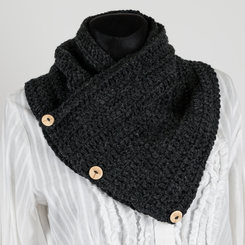 Scarf With Buttons - Etsy