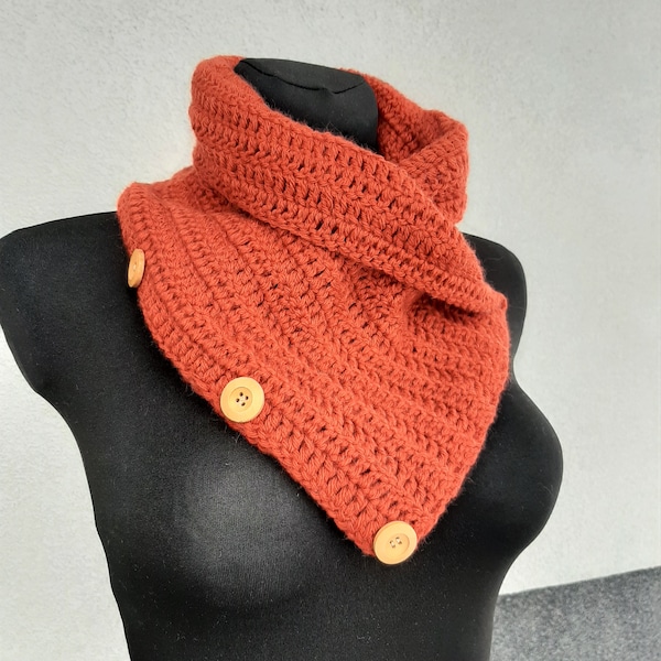 Button Scarf - Etsy