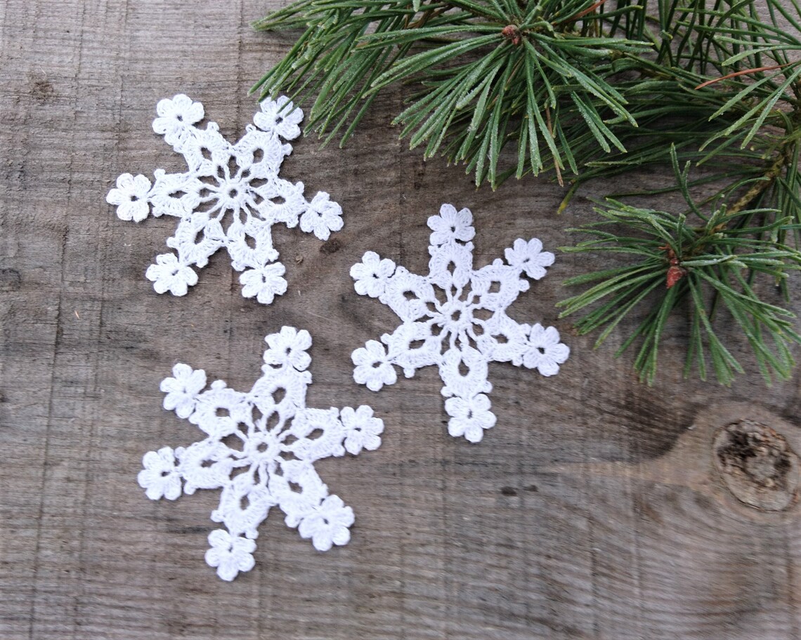 Handmade Snowflake White Christmas Home Decors Xmas - Etsy
