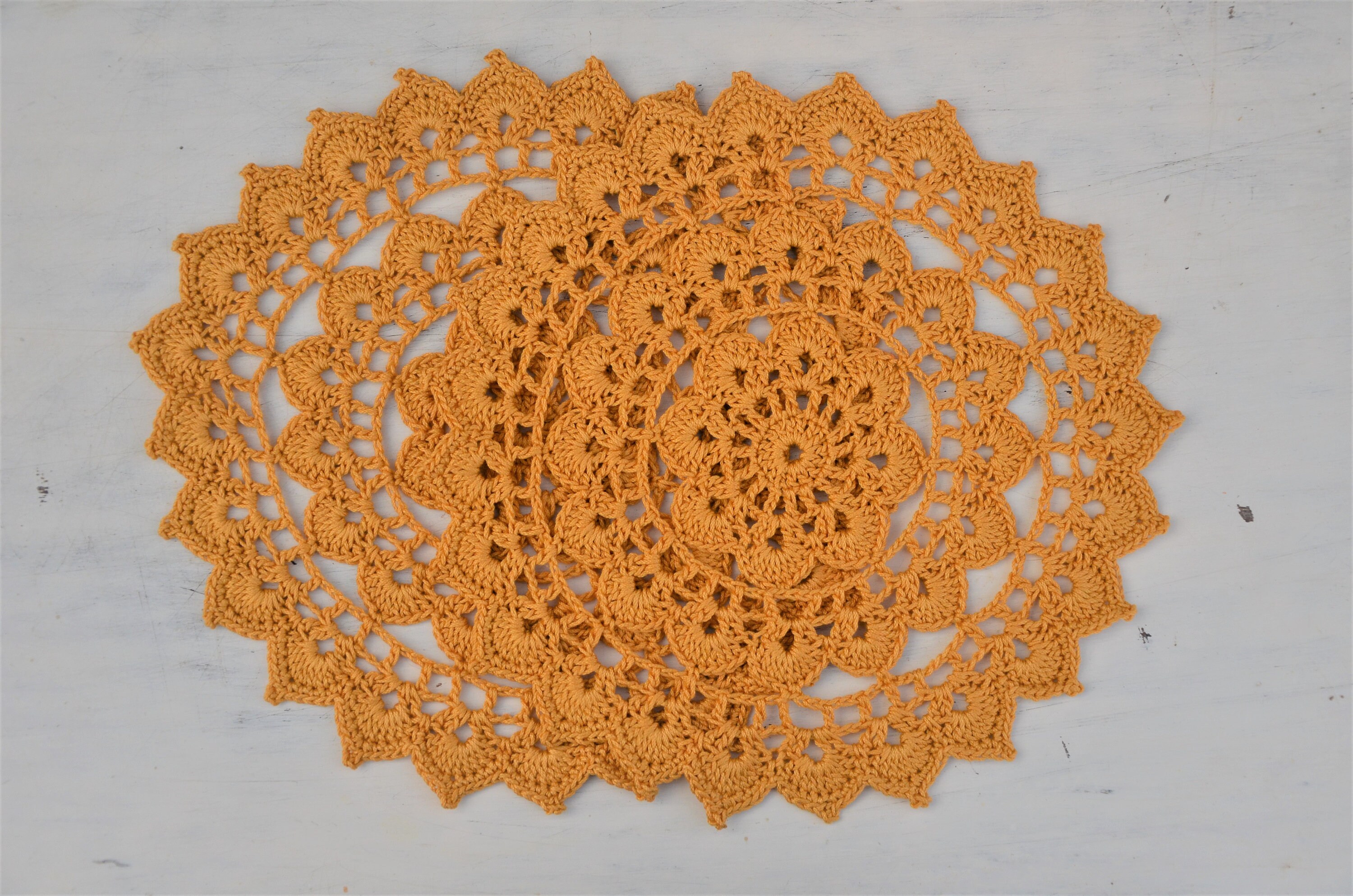 Mustard Lace Doily Fall Table Decor Mustard Cotton Doilies - Etsy