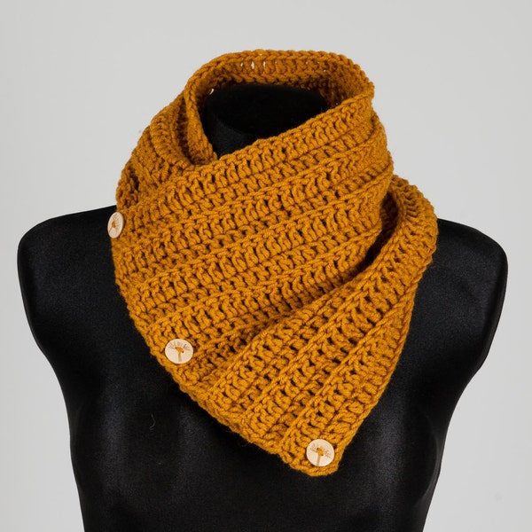 3 Button Scarf - Etsy