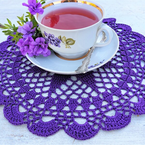 Purple Doily - Etsy