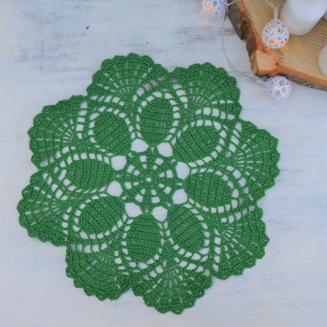 Crochet Christmas Doilies Christmas Table Decor Round - Etsy