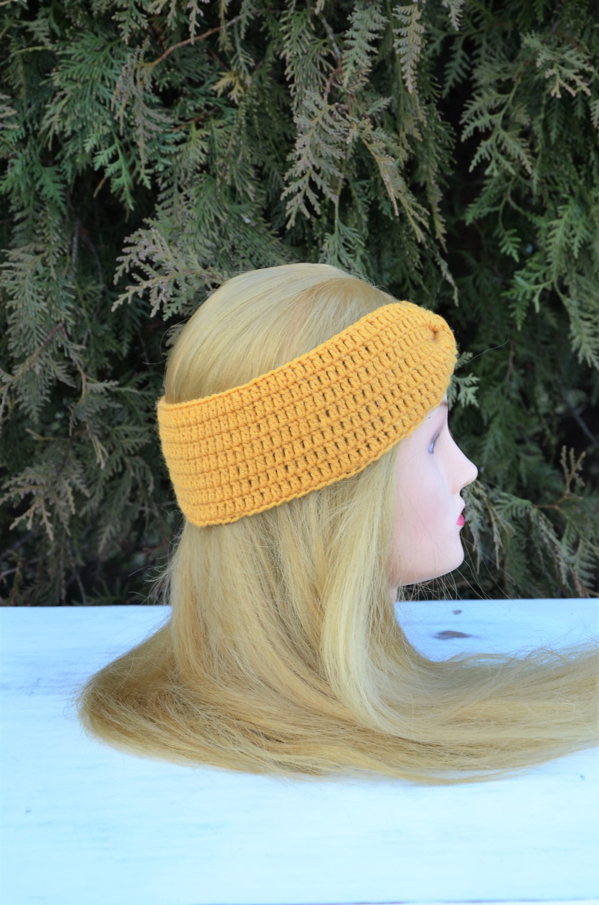 Women Knotted Turban, Woolen Headband, Ear Warmer, Wool Headband, Hand ...