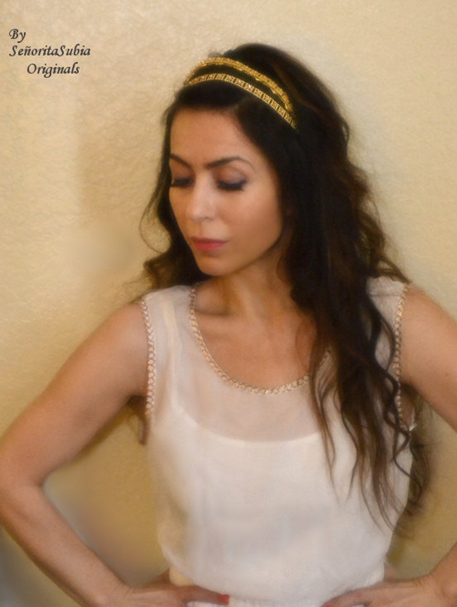 SPARKLING Headband GRECIAN GOLD Double Greek Goddess Grecian Roman ...