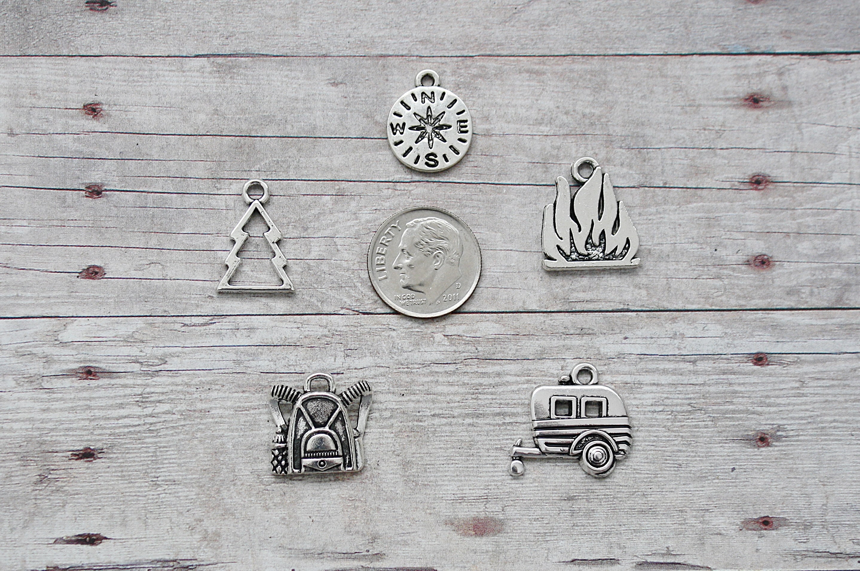 15pc or 5pc Camping Charm Set Lot Collection / Jewelry - Etsy
