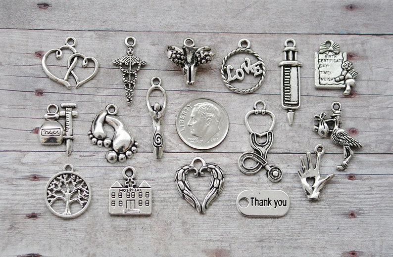 16pc or 5pc Midwife / Midwifery Charm Set Lot Collection / Jewelry ...